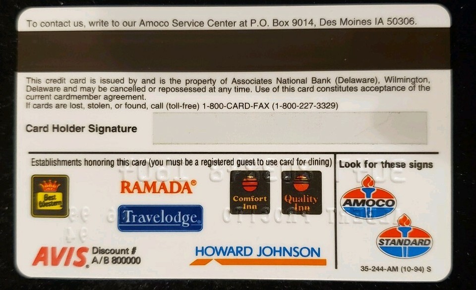 AMOCO MultiCard Credit Card cc70 | eBay