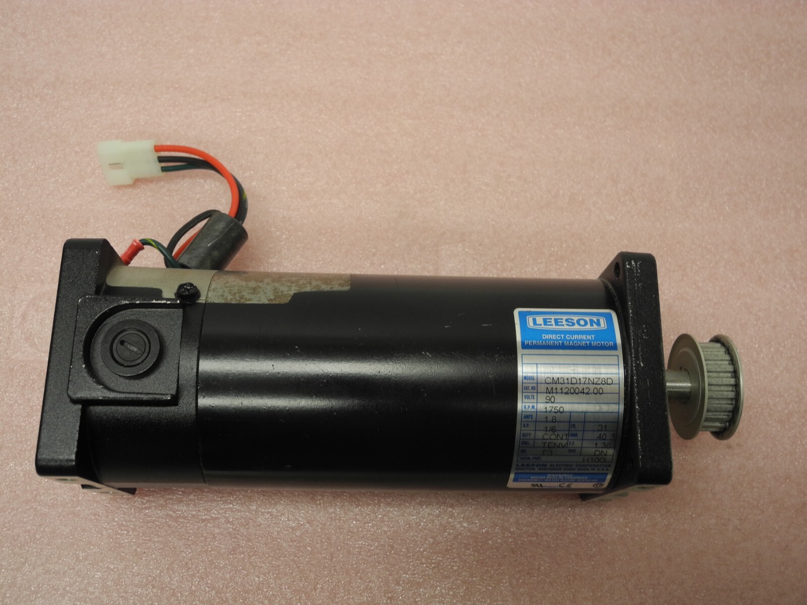 LEESON CM31D17NZ8D 90V DC MOTOR 1750 RPM 1/6HP | eBay