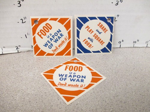 WWII war ration 1942 OPA grocery store sign "food is a weapon of war ...