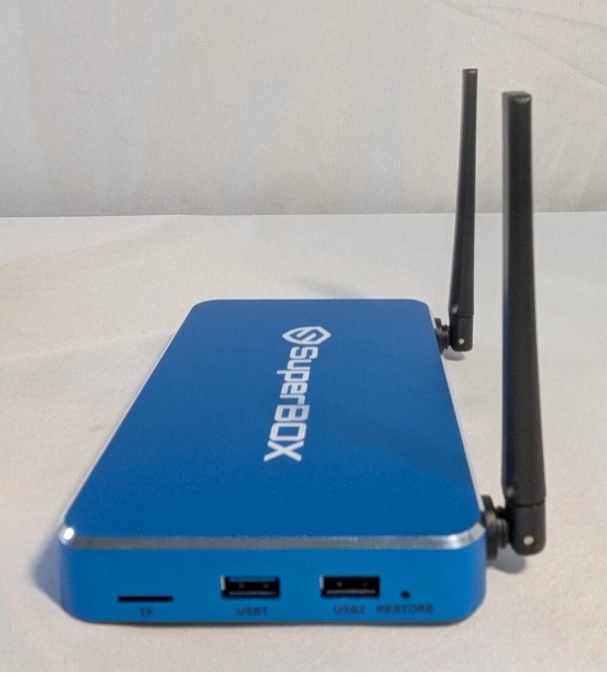 SuperBox S5MAX Blue Android 12 Bluetooth Wi-Fi TV Streaming Smart Media ...