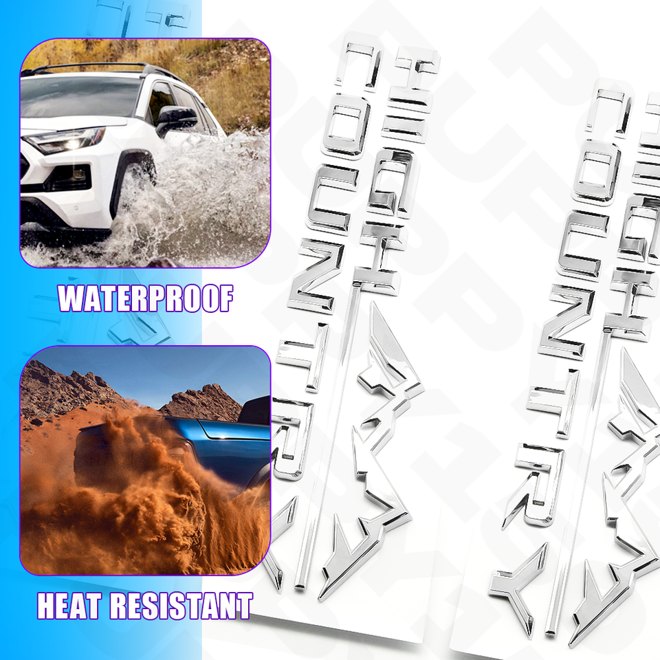 3x 3D Gloss Chrome High Country Fender Emblem Rear Badge For Silverado ...