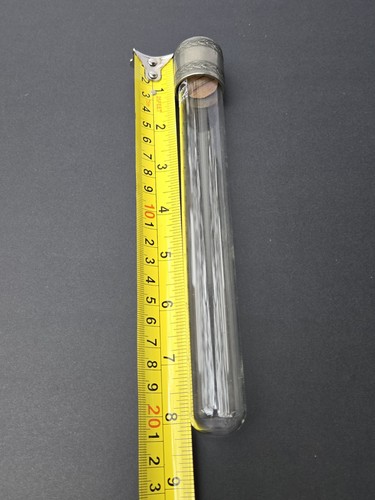 SCHOTT DURAN Glass Tube w/silver cap 8" | eBay