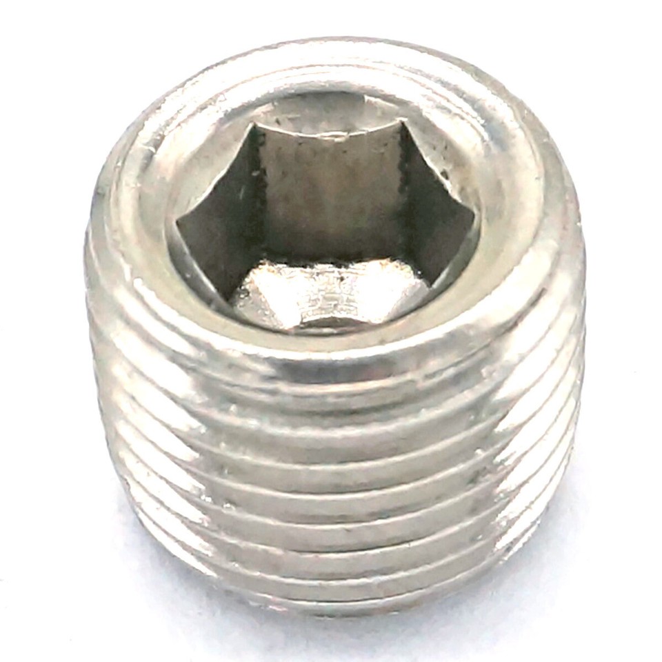 Sizes BSPP BSPT NPT Metric Male 304 Stainless Countersunk End Plug Hex ...