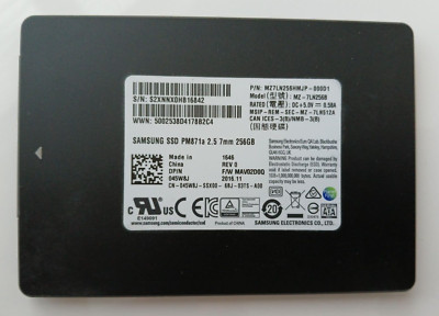 SAMSUNG PM871a 256GB 6G 2.5" Inch SSD Solid State Drive MZ7LN256HMJP ...
