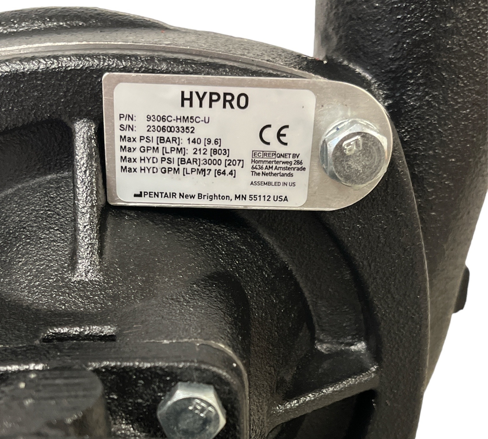 Hypro Flanged 220 x 220 Centrifugal Cast Iron Pump 17 GPM - 9306C-HM5C ...