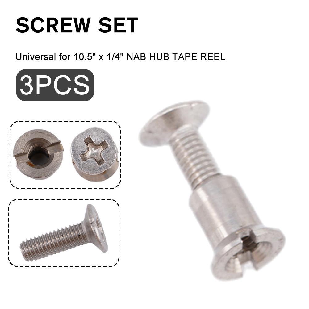 3x Screw Set NAB HUB 1/4" TAPE REEL 10.5" AMPEX TEAC RMGI STUDER REVOX ...