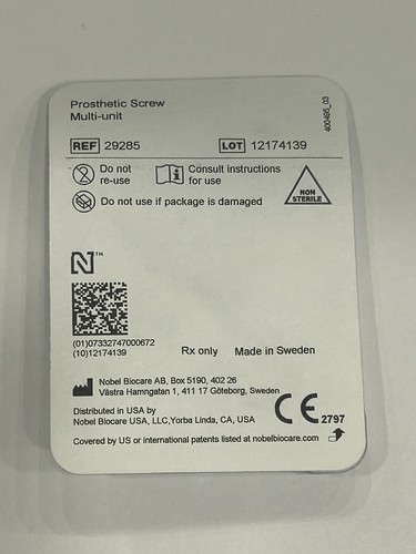 Nobel Biocare Prosthetic Screw Multi-Unit (29285) | eBay