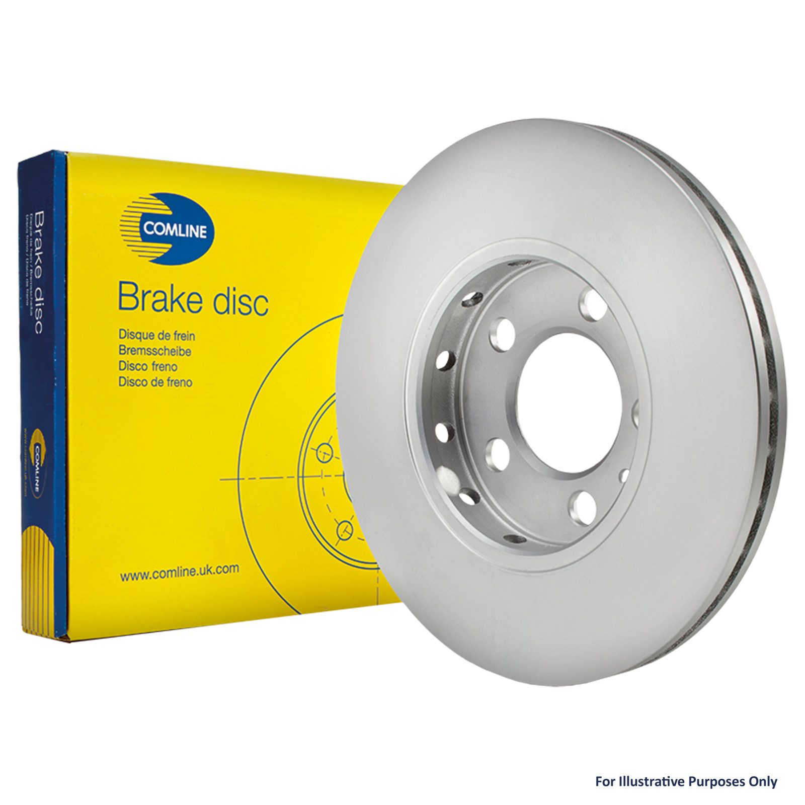COMLINE Brake Disc Single Fits: FORD FIESTA Mk6 1.0 Front 2012 > 258mm ...