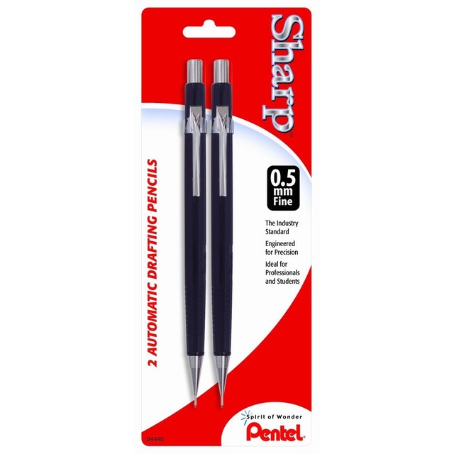 Pentel Sharp Automatic Pencil Mechanical 0.5mm Black Barrel Drafting ...