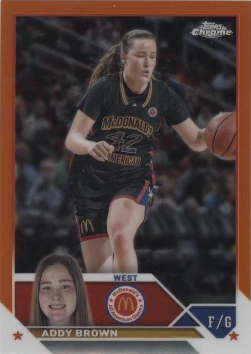2023 Topps Chrome McDonald's All American - Addy Brown #40 Orange ...