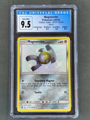 2019 Pokemon Hidden Fates SV27/SV94 Baby Shiny Magnemite Holo CGC 9.5 ...