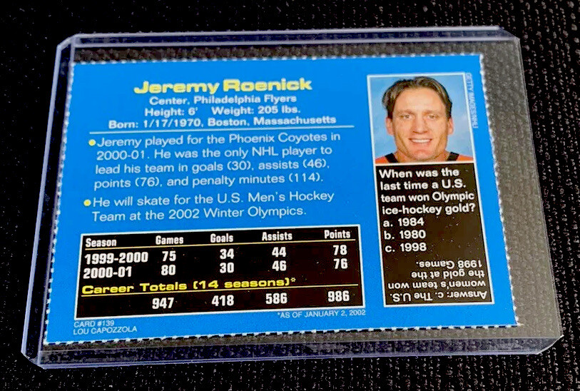 Jeremy Roenick Rare Sports Illustrated SI For Kids Philadelphia Flyers ...
