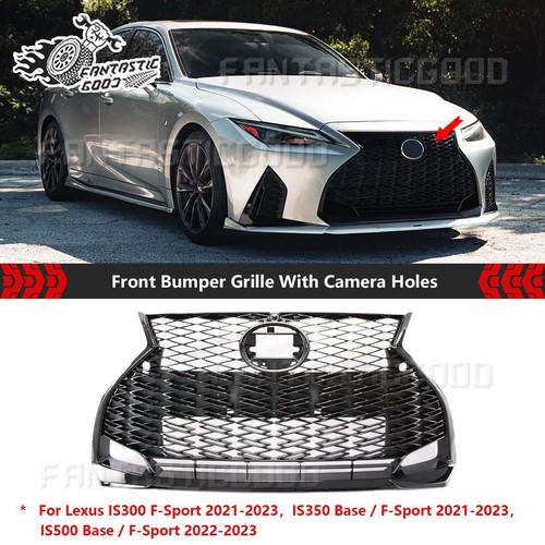 For Lexus IS300 IS350 F-Sport 2021-2023 Black Front Bumper Grille W ...