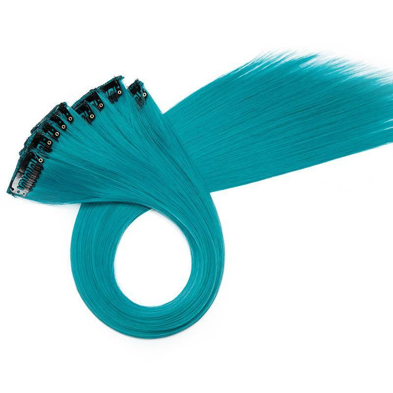 10 peices Highlight Clip In Colored Hair Extension Color Strip Straight ...
