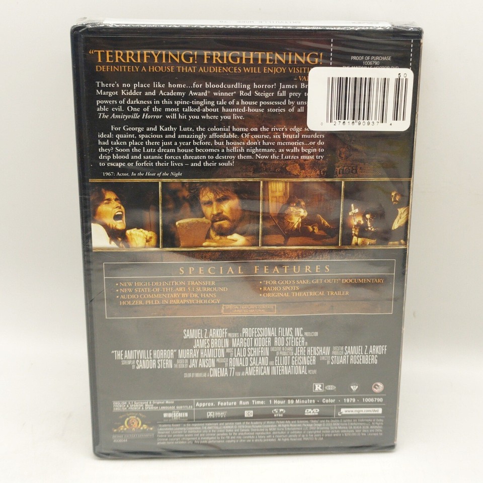 THE AMITYVILLE HORROR DVD 1979 MOVIE NEW SEALED CLASSIC FILM HAUNTING ...