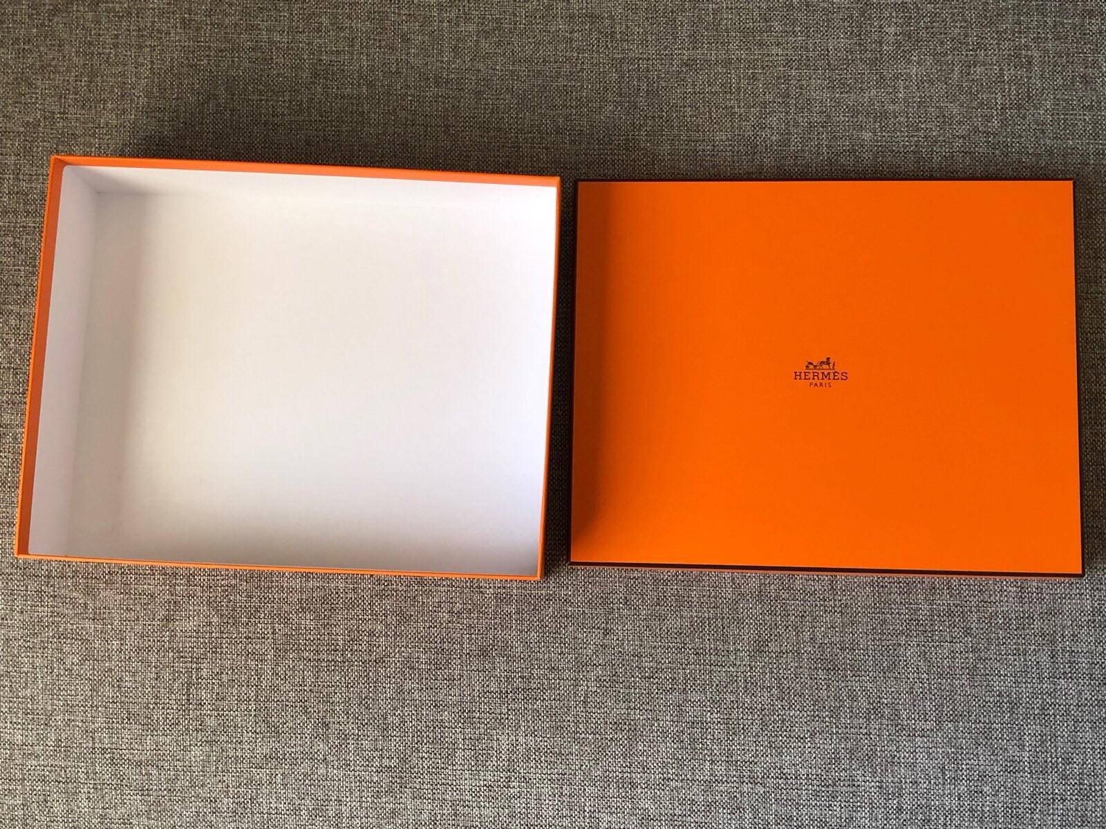 Authentic HERMES EMPTY Orange Shoe Box 11.25" x 8.75… - Gem