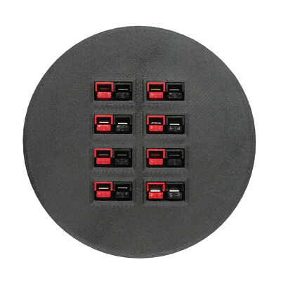 8-Way Threaded Panel Mount Housing for Anderson Powerpole Connector 15 ...