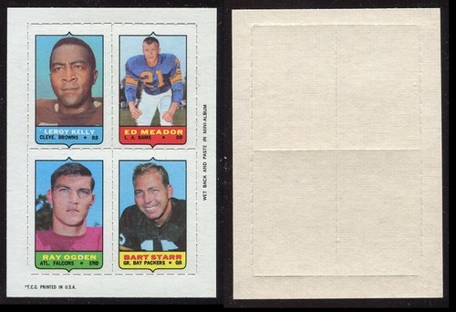 1969 Topps 4-in-1 Leroy Kelly/Ed Meador/Ray Ogden/Bart Starr EXMT | eBay