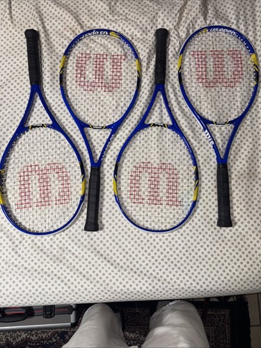 Lot Of 4 Brand New Wilson US Open Tennis Racket 3|4 3/8" | eBay