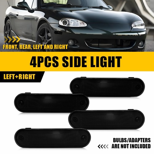 Front Side Rear Marker Smoke Lens Lights Fit Mazda 1990-2005 MX-5 Miata ...