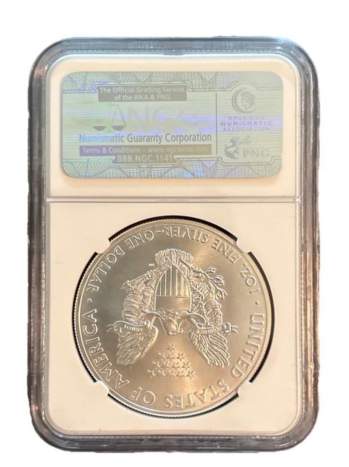 MS70 Silver Eagle Early Release NGC Blue Label | eBay