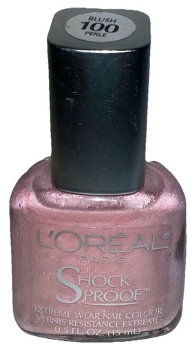 Loreal SHOCK PROOF Extreme Wear Nail Colour Polish #100 BLUSH Perle NEW ...