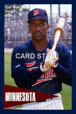 Eric Bullock - 1988 Minnesota Twins - choose a size - color print | eBay