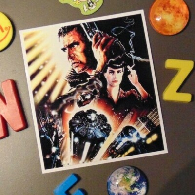 BLADE RUNNER Fridge MAGNET Harrison Ford 1980's Movie Future Cop Sci Fi ...
