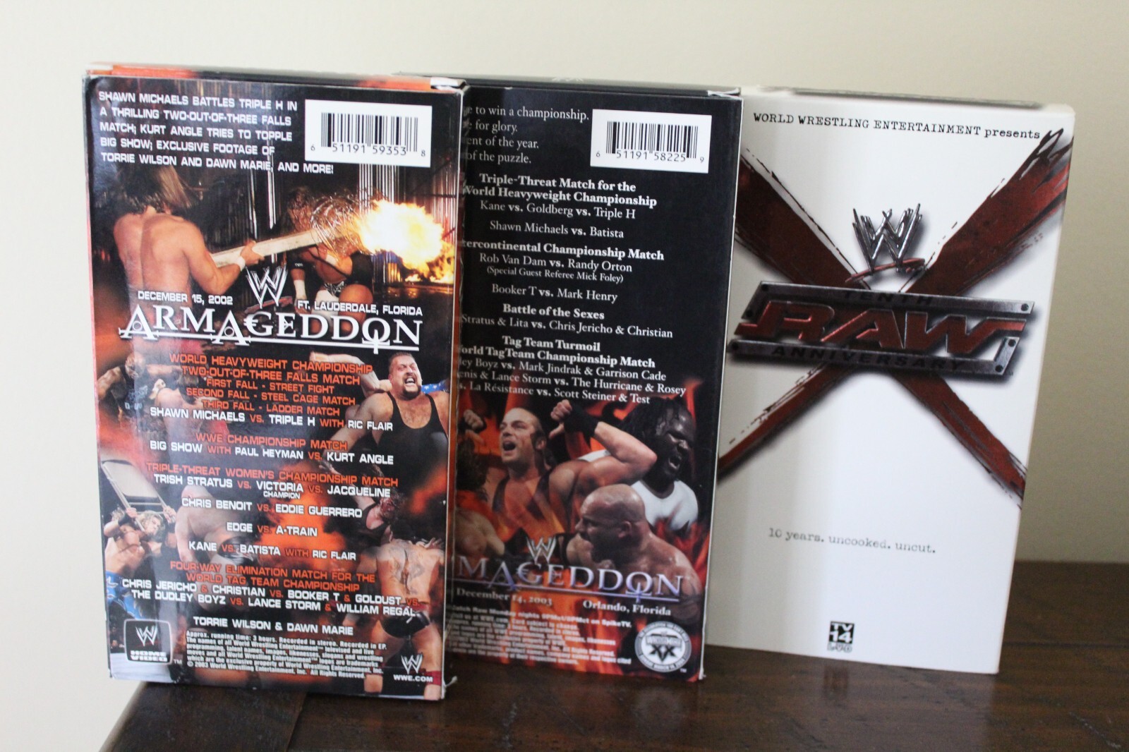 WWE - Armageddon 2003 (VHS) Shawn Triple-+ Evolution of the gam +Raw ...