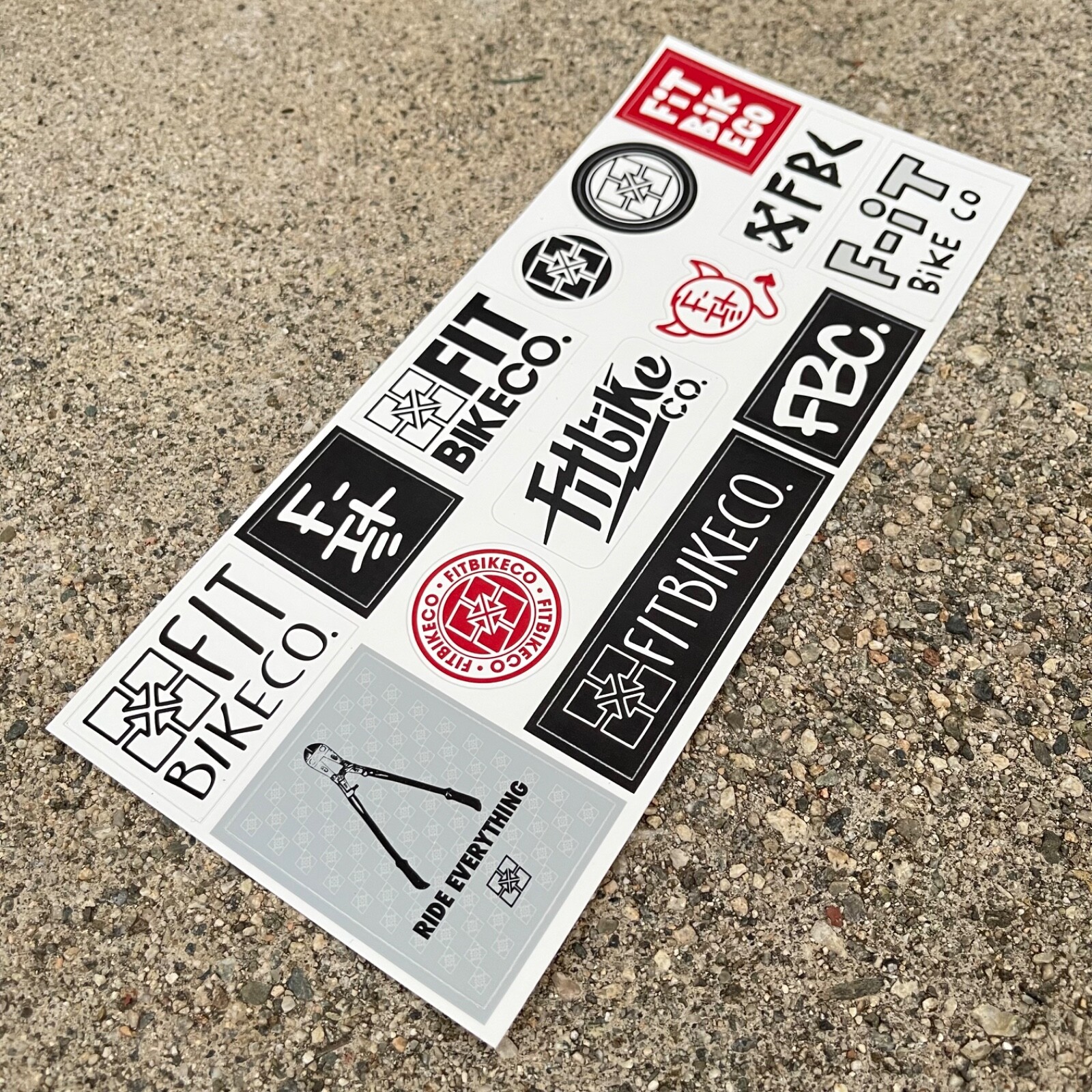 FITBIKECO FBC DECAL SHEET 4" x 9" BMX BIKE DECALS STICKERS SUNDAY KINK ...