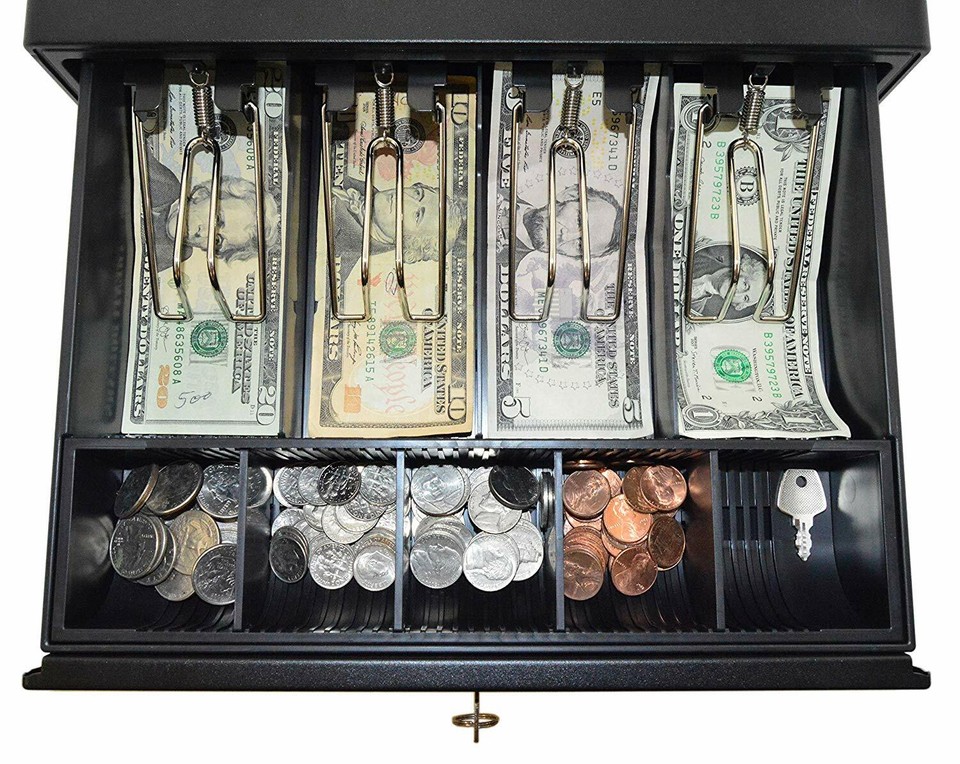 Durable Lightweight Cash Drawer with RJ12 POS Connection, 2 Keys ...