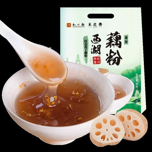 400g Lotus Root Starch Powder Chinese Food Snack 西湖藕粉 桂花莲子风味 桂花莲子藕粉 ...