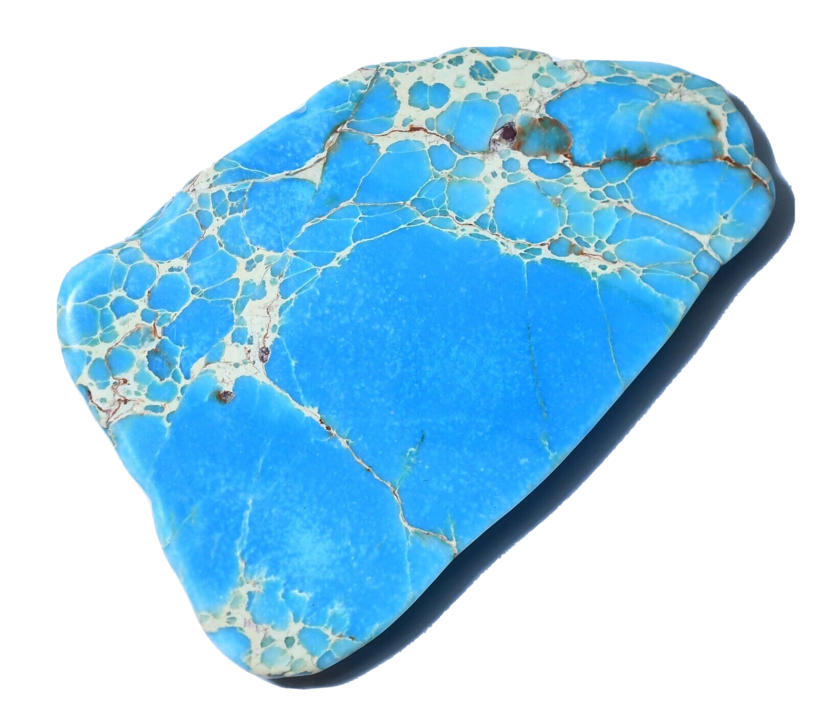 Natural Blue Ridge Turquoise 131.0 Ct Polished Slab Untreated Certified ...