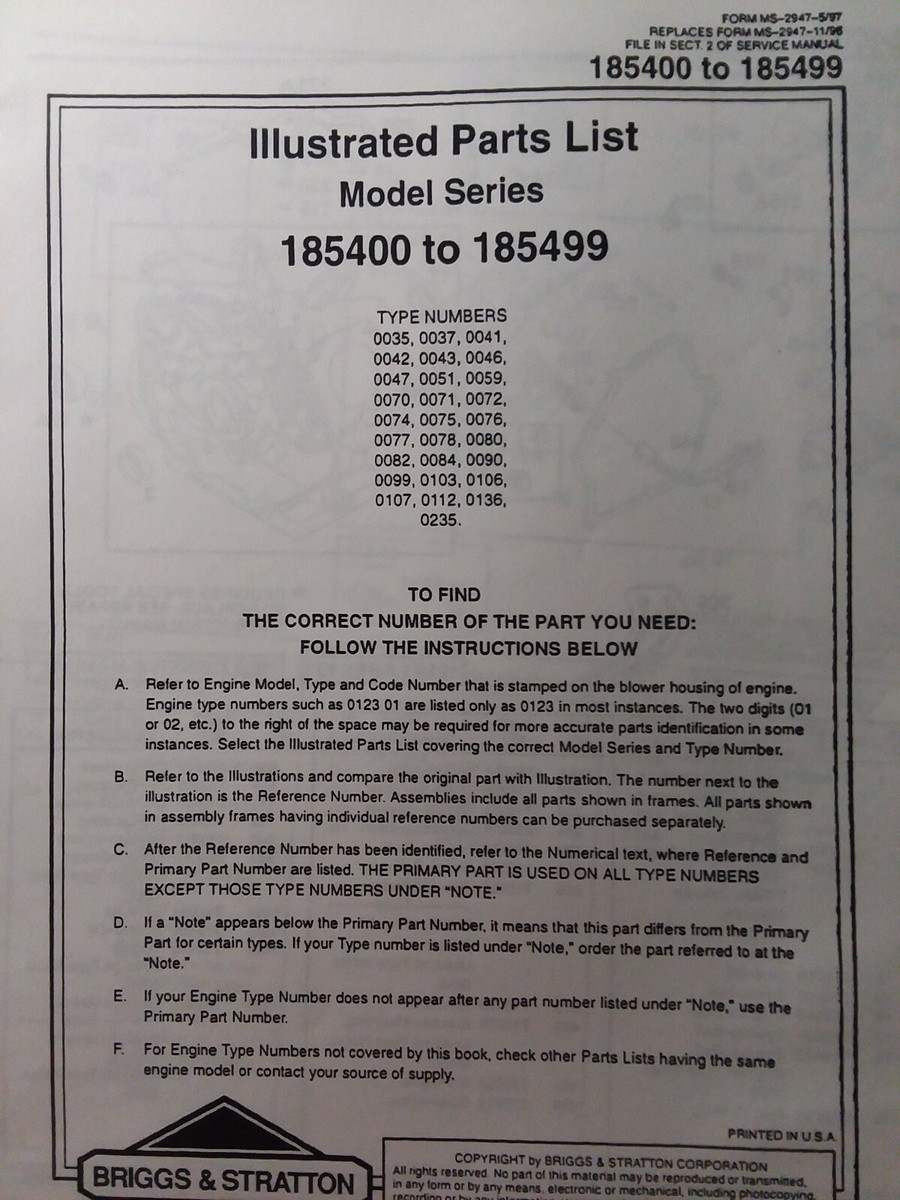 Vanguard Generators 9 Hp Frame Briggs & Stratton Vanguard 9 Hp Engine