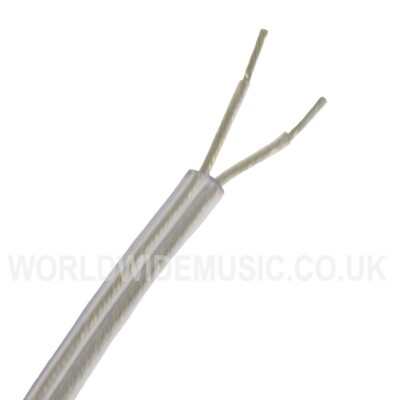 ROUND 2 Core Crystal Clear Transparent Electrical Lighting Cable - 3amp ...