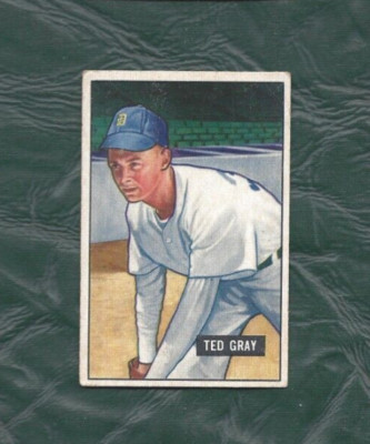 1951 Bowman baseball card #178 Ted Gray Detroit Tigers VG+/VGEX | eBay