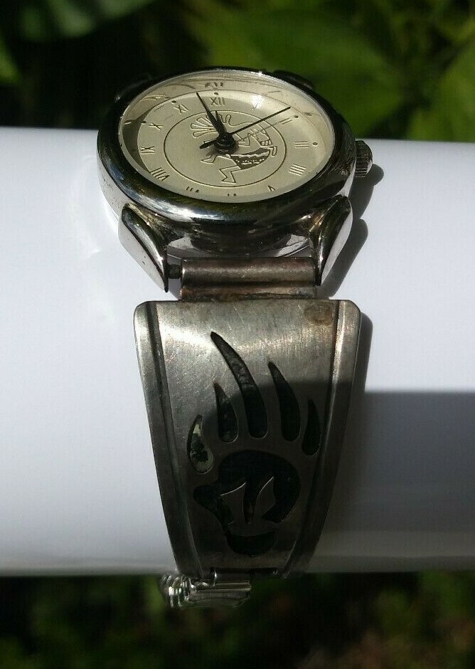 Tino USA Kokopelli Bear Claw Charlie Bowie Navajo Sterling Silver ...