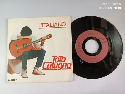 Vinyl 45 RPM Disk 45T L'Italiano Toto Culugno Diade Vintage Sp | eBay