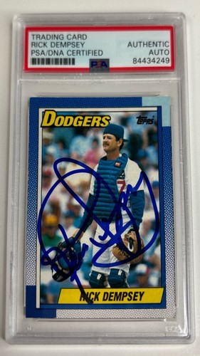 Rick Dempsey Signed 1990 Topps Card #736 Dodgers Slabbed PSA 84434249 ...