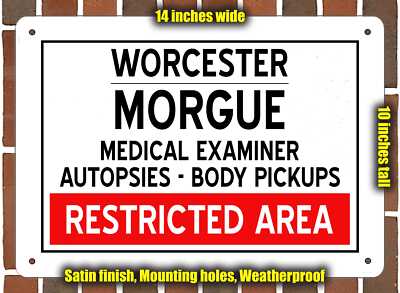Metal Sign - Morgue of Worcester for Halloween | eBay