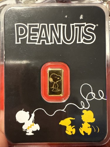 .5 Gram Gold Peanuts Featuring Snoopy Gold Bar | eBay