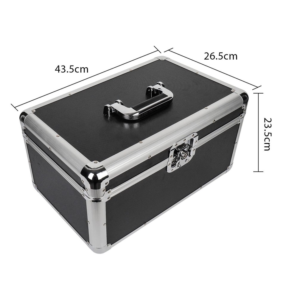 7" Storage Box Singles Vinyl Record Carry Case Tough Strong Holds 200 ...