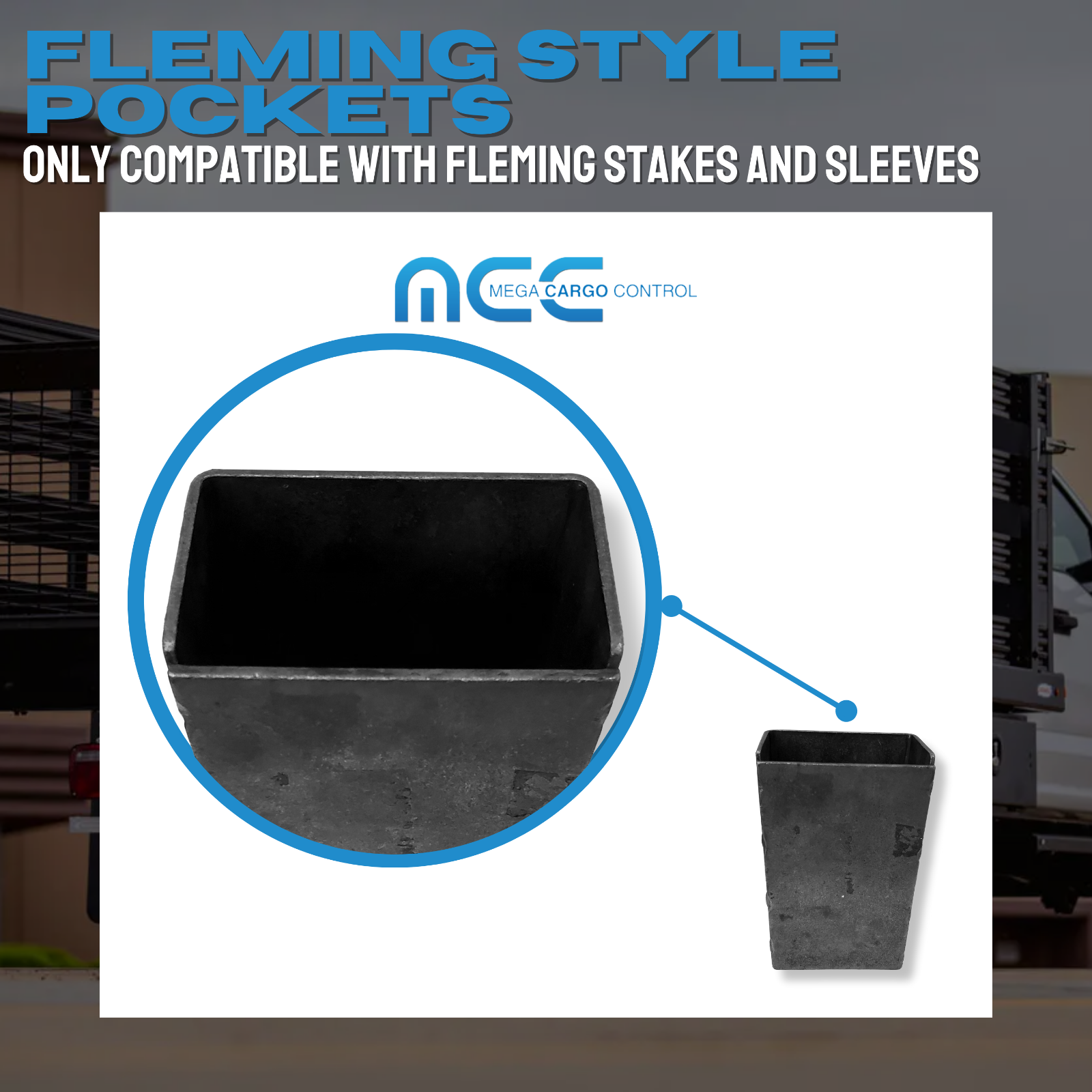 2 Pack Fleming Style Trailer Stake Pocket For Weld On Sleeve Flatbed ...