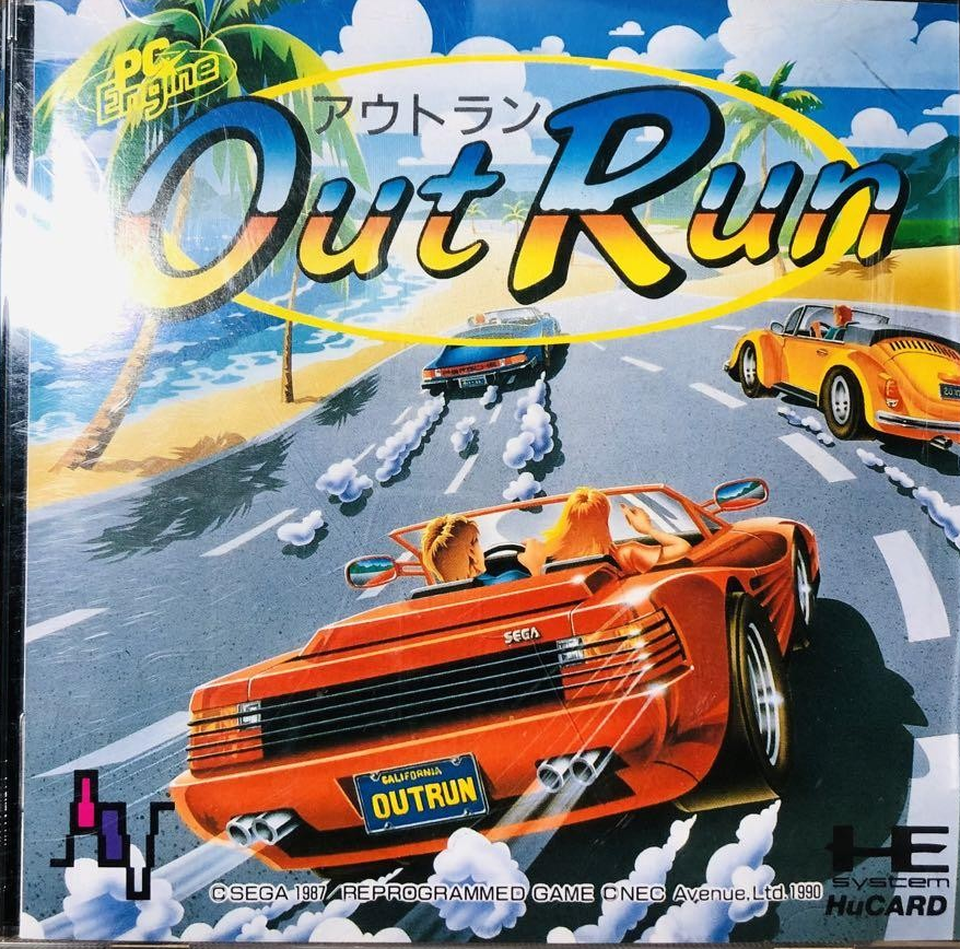 Out Run OUTRUN PC Engine Hu CARD NEC Avenue SEGA Game 1990 NTSC-J ...