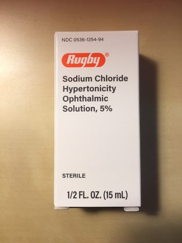 Rugby Sodium Chloride Ophthalmic Solution 5% Eye Drops 15mL Exp 04/25 ...