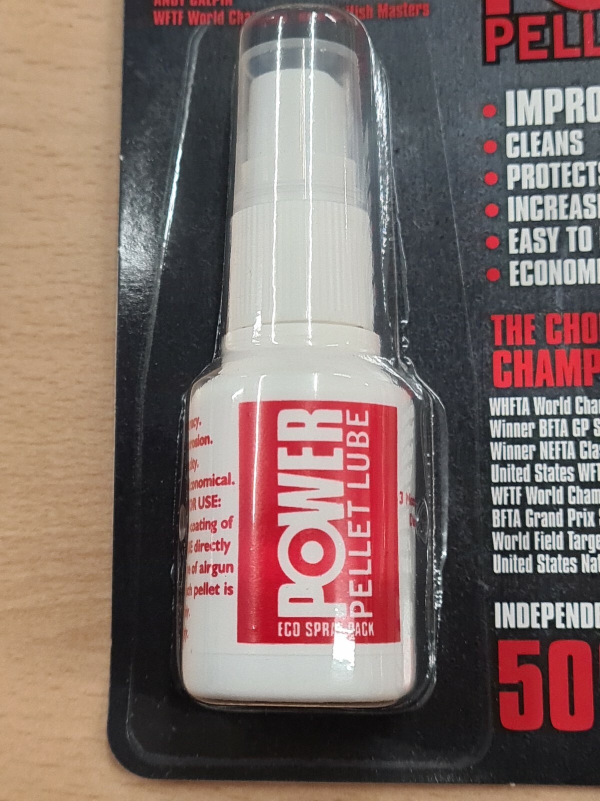 NAPIER POWER PELLET LUBE SPRAY AIRGUN AIR RIFLE IMPROVE ACCURACY 25ML ...