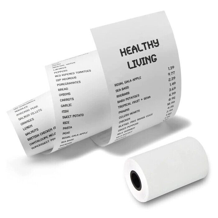 100 Rolls 57x40 Thermal Rolls Cash Credit Card Machine Receipt Paper ...