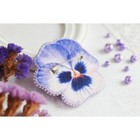 DIY Jewelry Making Beading kit Viola Brooch Bead Embroidery Pin Needlepoint | eBay