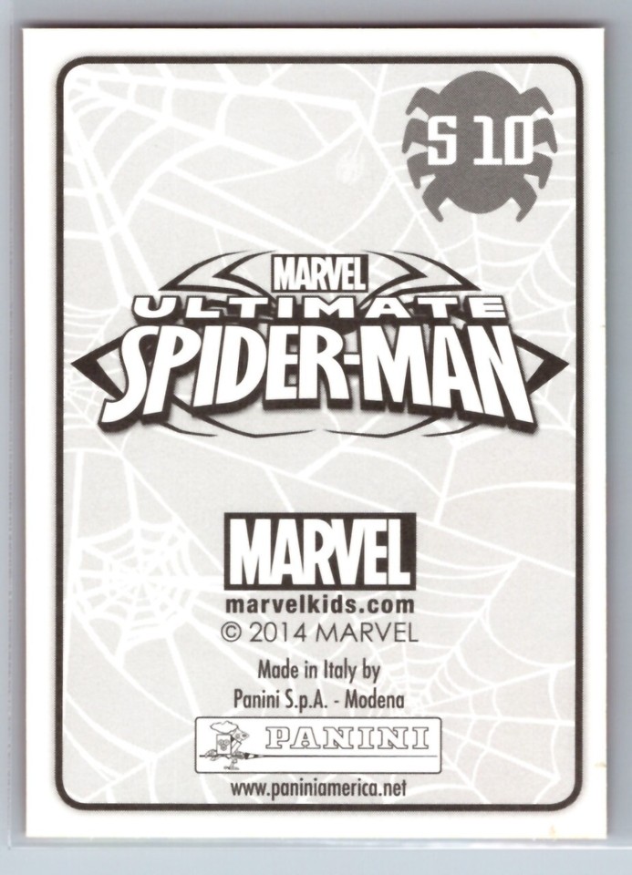 SPIDER-MAN 2014 Ultimate Spider-Man Marvel Panini Sticker #S10 ...
