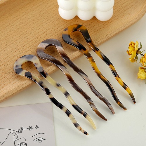 Fashion Hair Clips Hairpins Headwear Resin Hair Sticks U Shape Fork ...